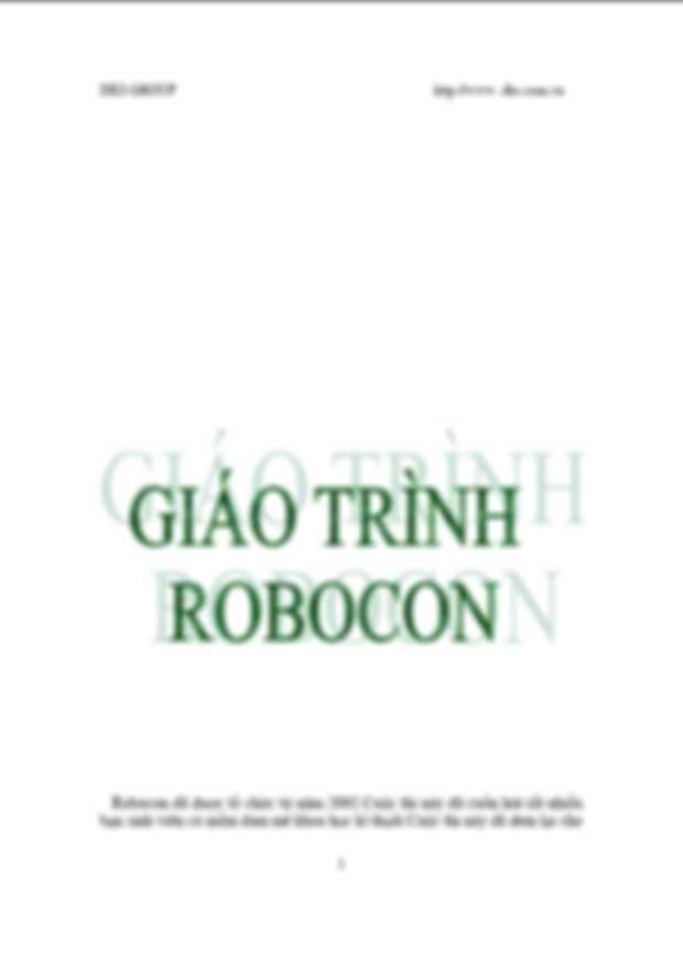Giáo trình Robocon | Mê Tải Sách